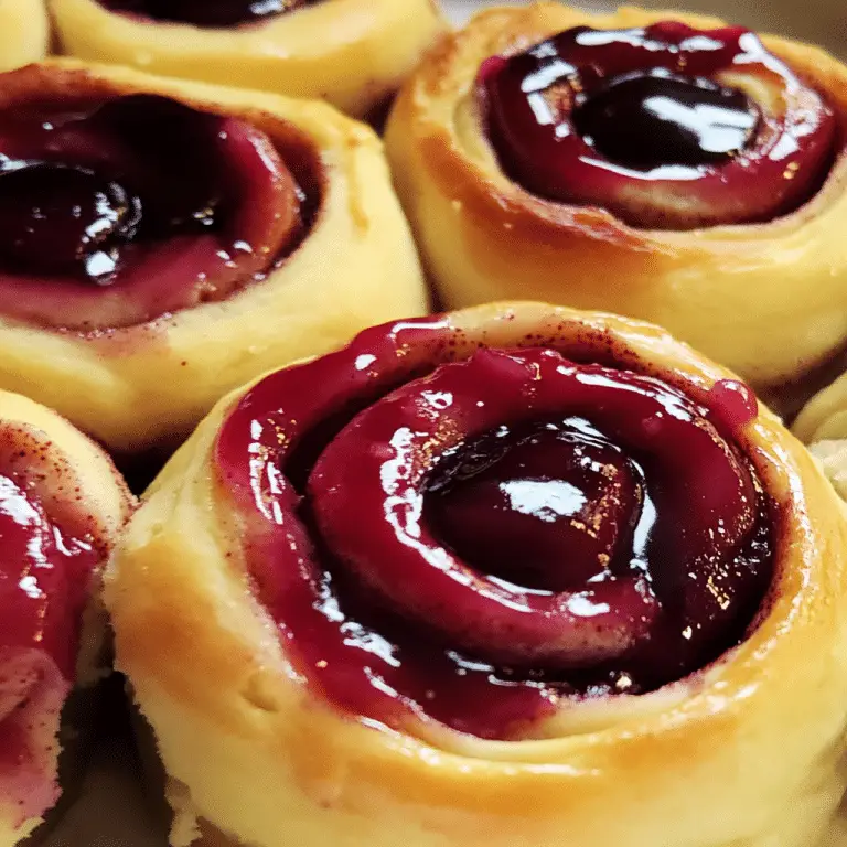 Cherry Cinnamon Rolls with Homemade Filling - My Tasteful Recipes