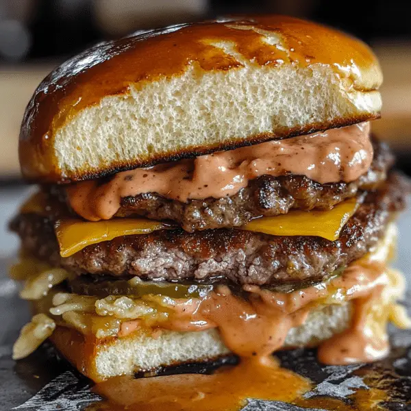 Juicy Smashed Patty Burger with Secret Sauce - My Tasteful Recipes