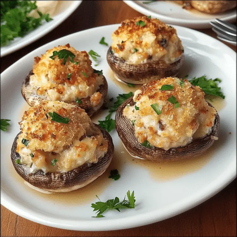 Crab Stuffed Mushrooms - My Tasteful Recipes