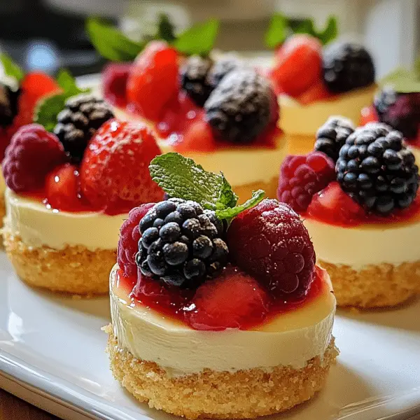 Fruity Mini Cheesecakes - My Tasteful Recipes