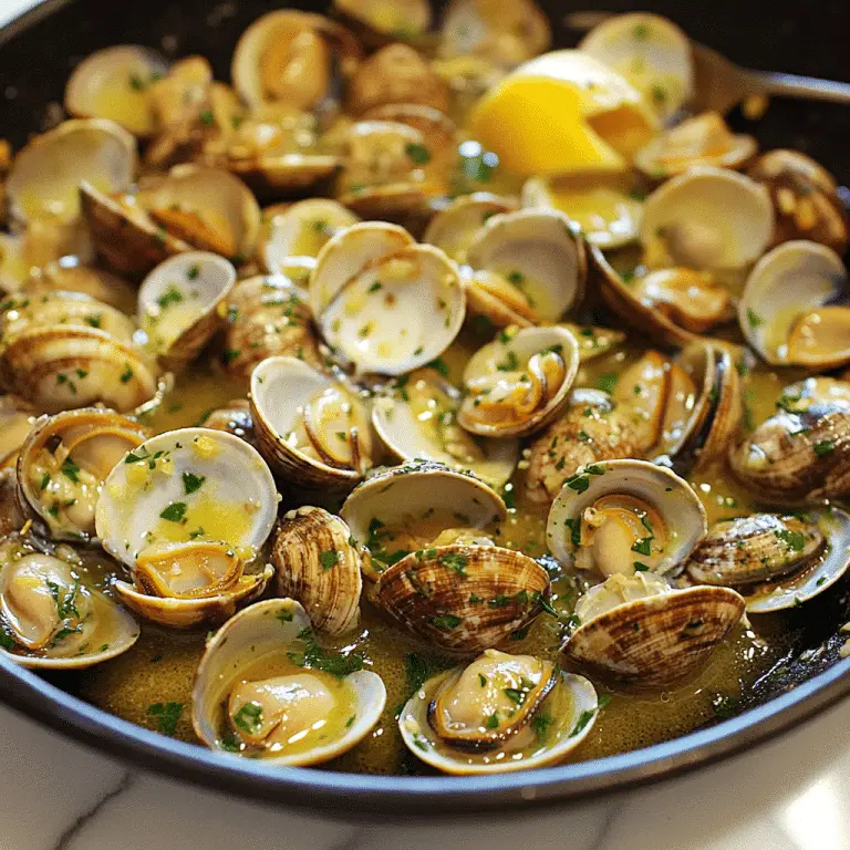 Garlic Butter Sauteed Clams - My Tasteful Recipes