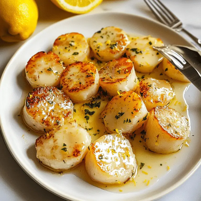 Lemon Butter Scallops - My Tasteful Recipes