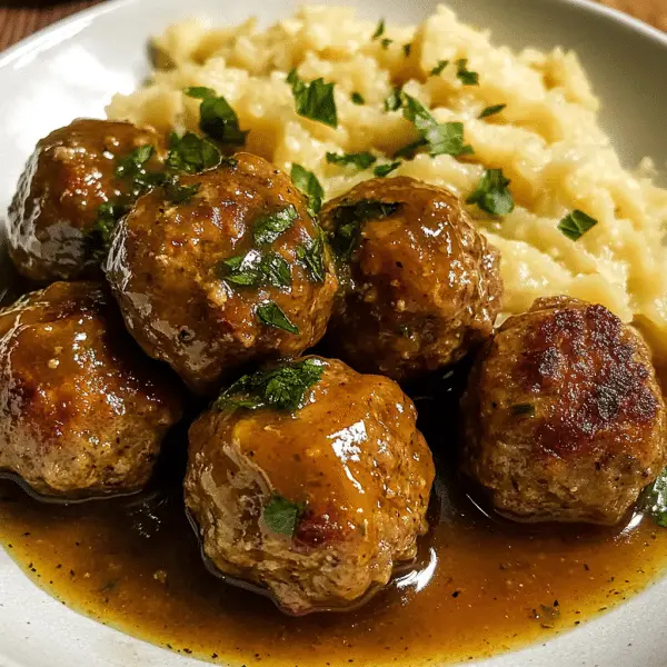 Lamb Meatballs with Mint Gravy - My Tasteful Recipes