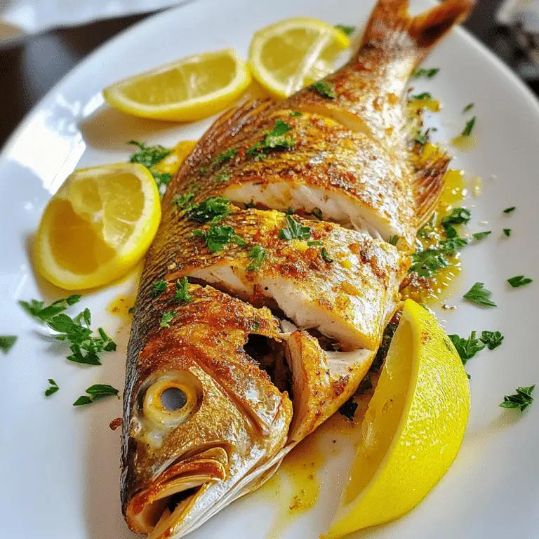 Oven Baked Whole Yellowtail Snapper - My Tasteful Recipes