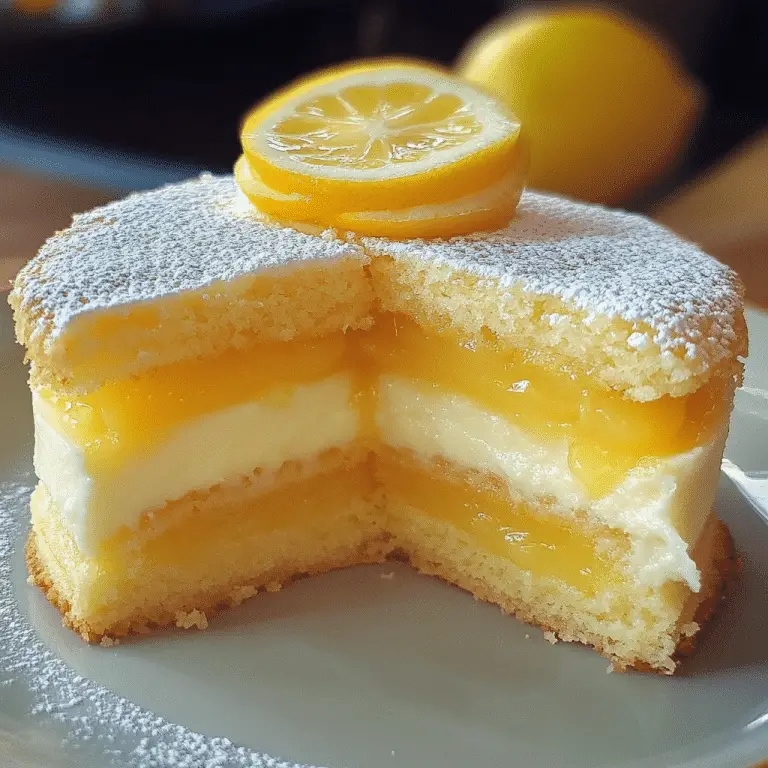 Lemon Custard Cake - My Tasteful Recipes