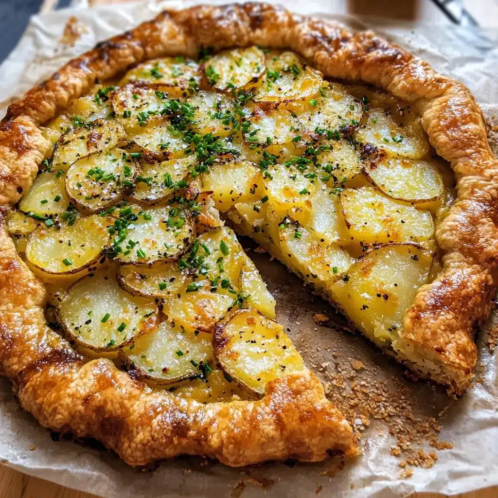 Cheesy Potato Chive Galette Recipe - My Tasteful Recipes