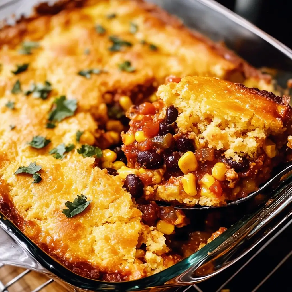 Chili Cornbread Casserole Recipe - My Tasteful Recipes