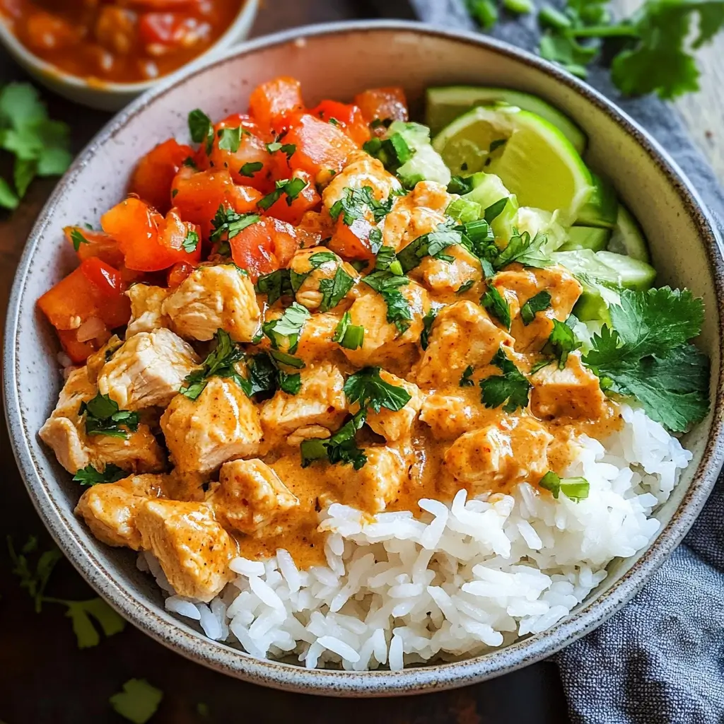 Coconut Chicken Rice Bowl Recipe - My Tasteful Recipes