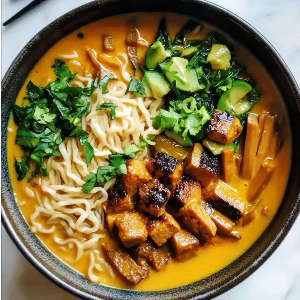 Vegetarian Coconut Curry Ramen Recipe - My Tasteful Recipes
