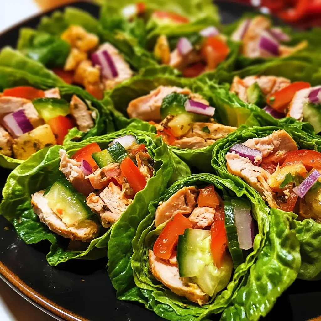 Deli Turkey Lettuce Wraps Recipe - My Tasteful Recipes