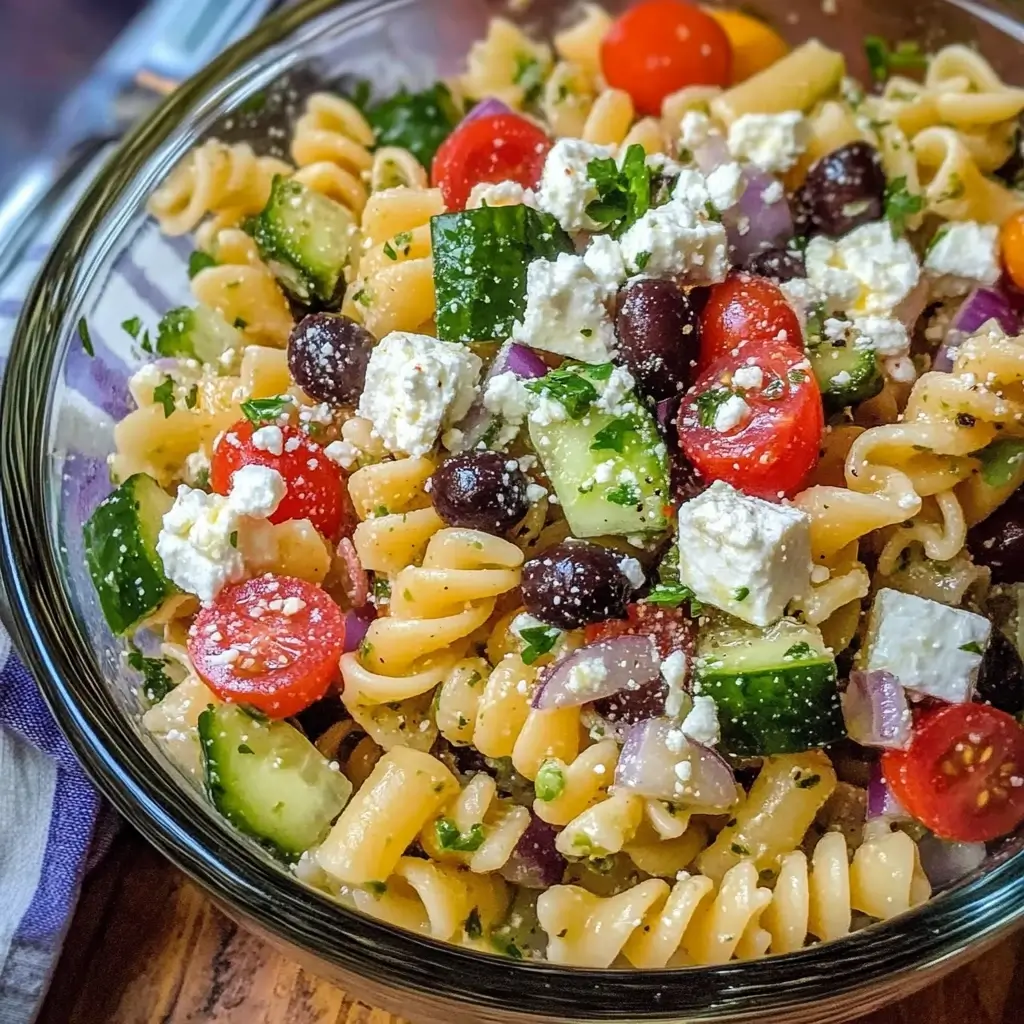 Greek Pasta Salad Recipe - My Tasteful Recipes
