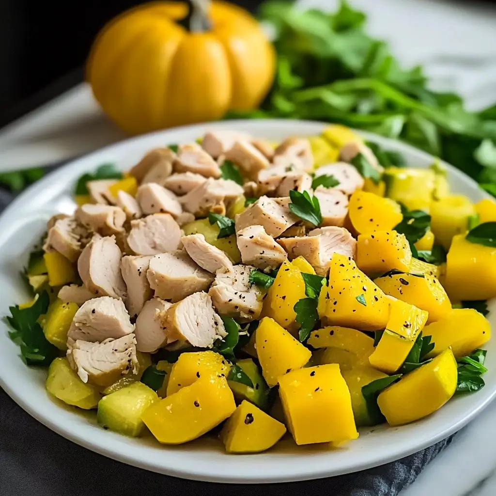 Yellow Squash Turkey Salad Recipe - My Tasteful Recipes
