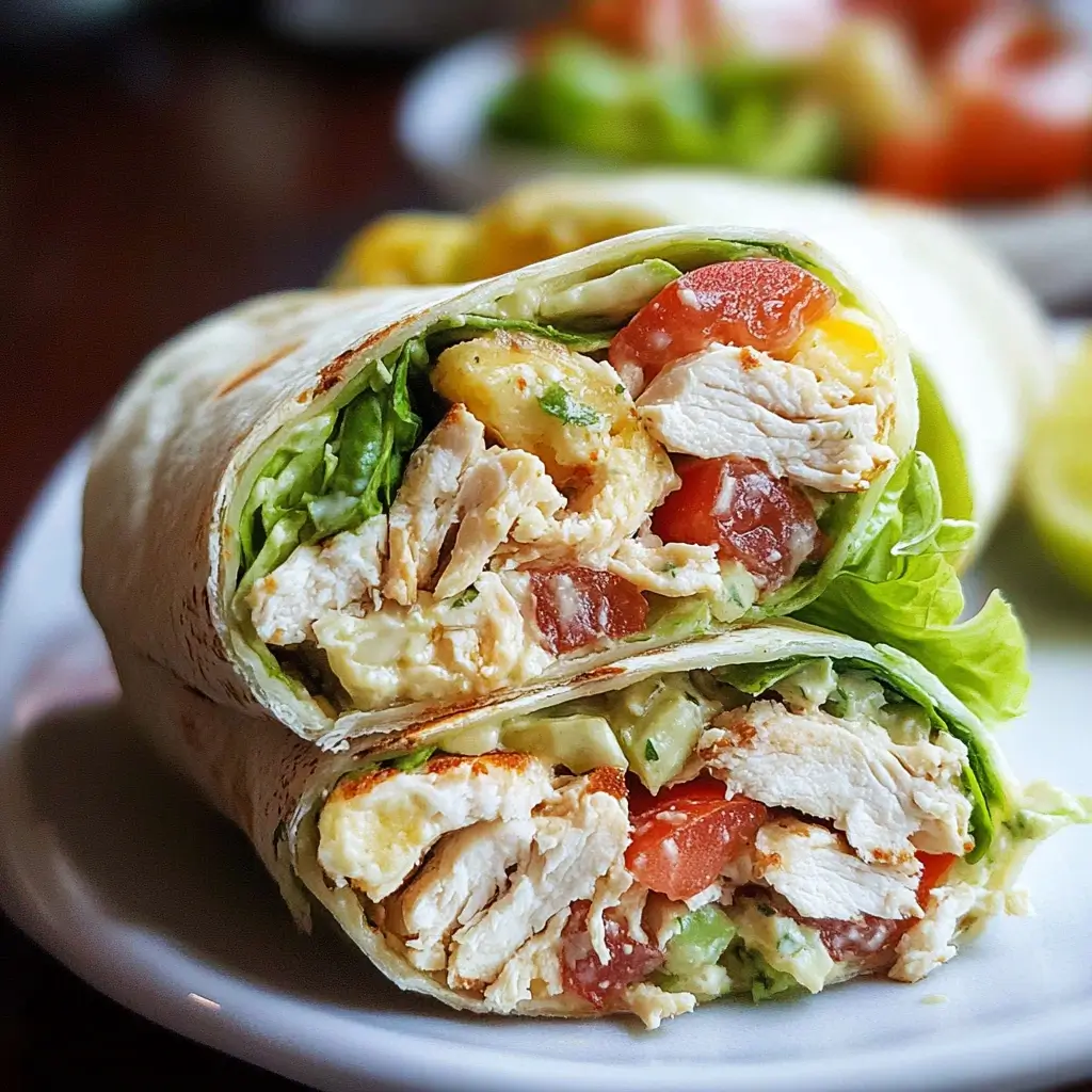 Chicken Cobb Salad Wraps Recipe - My Tasteful Recipes