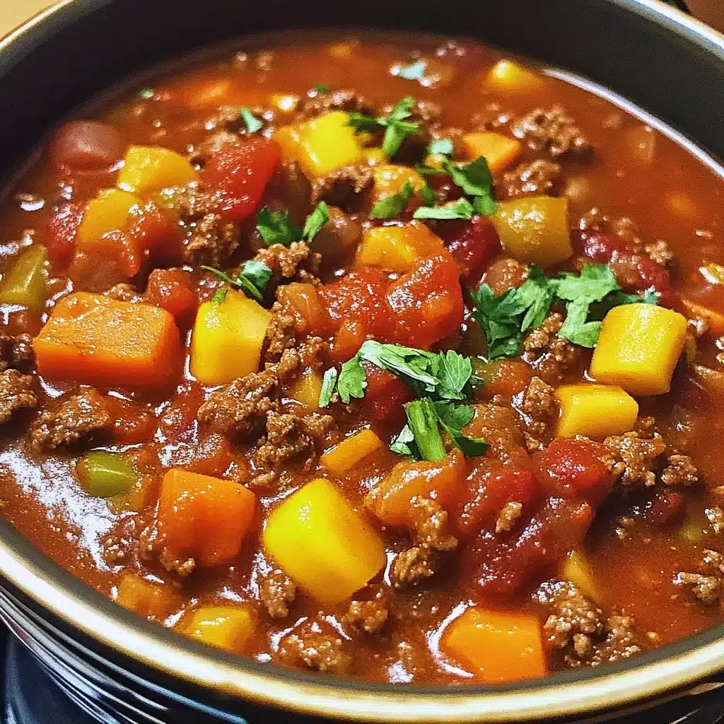 One-Pot Vegetable & Beef Chili Recipe - My Tasteful Recipes