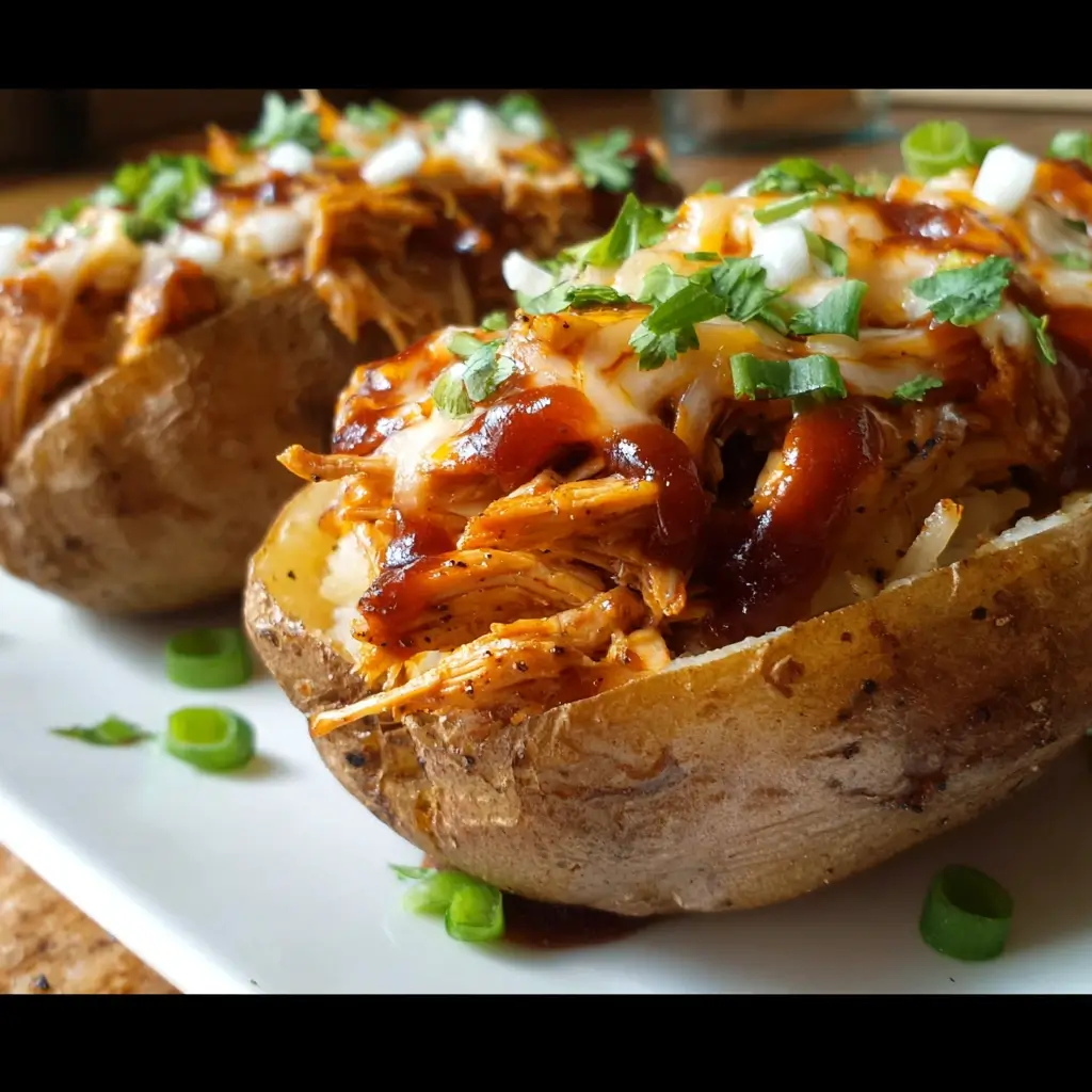 BBQ Chicken Stuffed Potatoes Recipe - My Tasteful Recipes