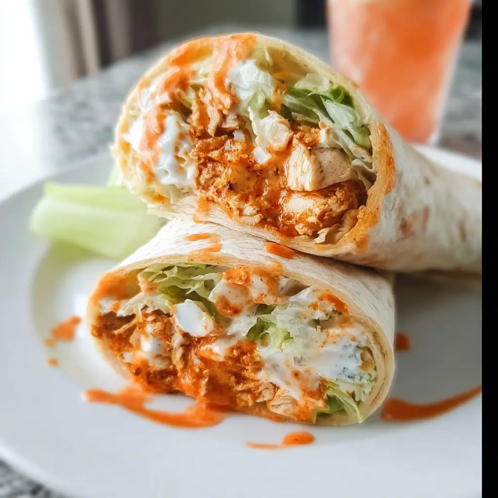 Buffalo Chicken Wrap Recipe - My Tasteful Recipes