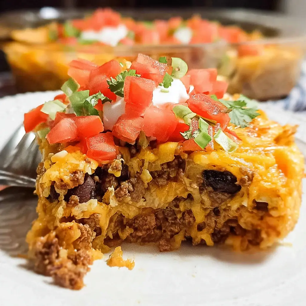 Cheesy Taco Casserole Recipe - My Tasteful Recipes