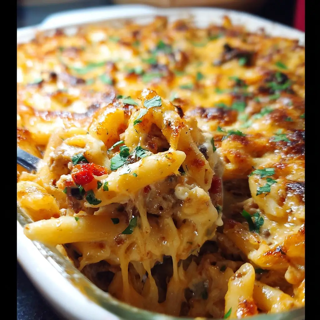 Chile Con Queso Pasta Bake Recipe - My Tasteful Recipes