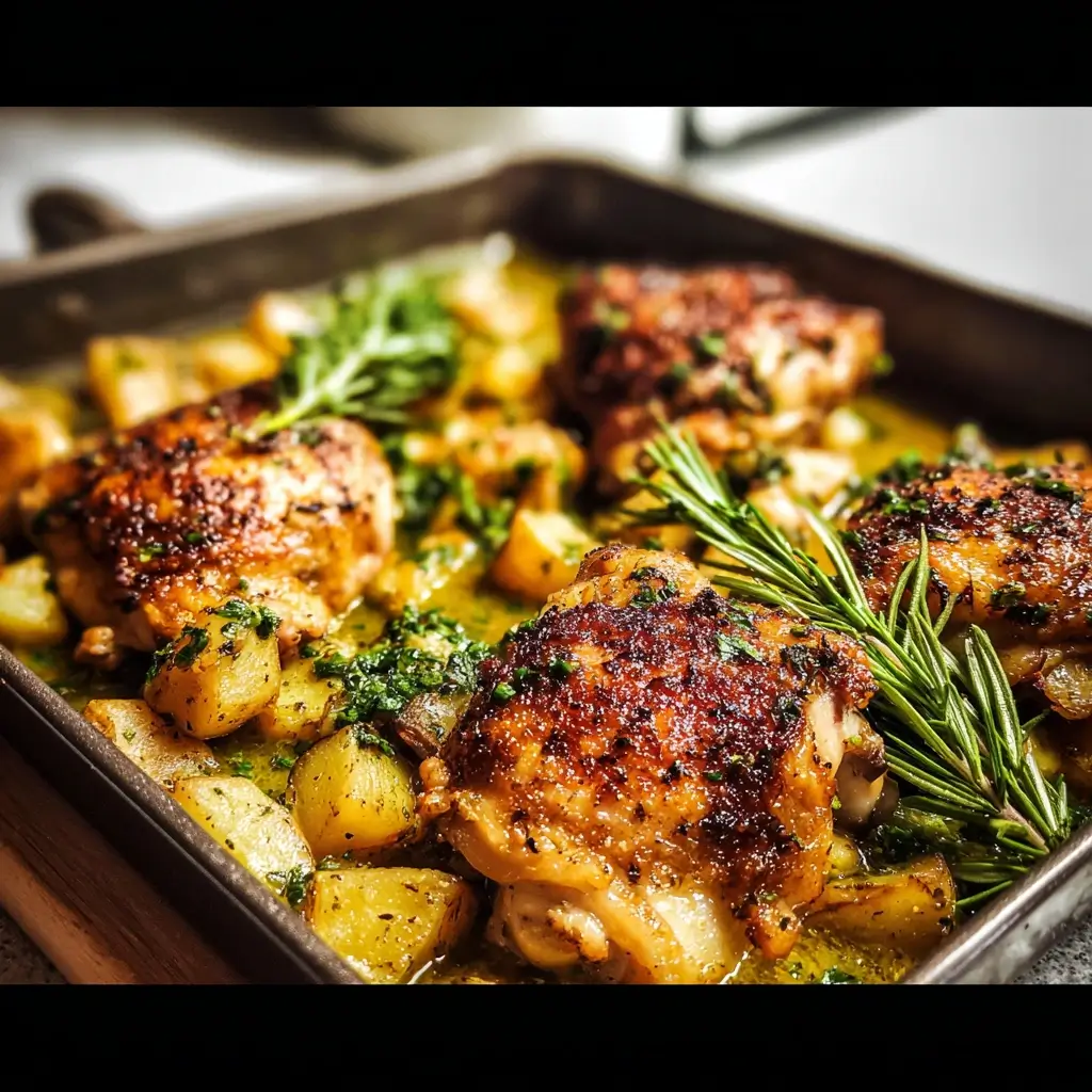 Garlic Butter Chicken Thighs Recipe - My Tasteful Recipes