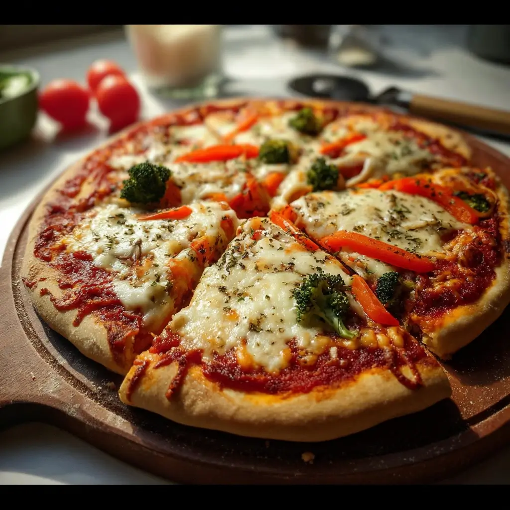 Homemade Hidden Vegetable Pizza Recipe - My Tasteful Recipes