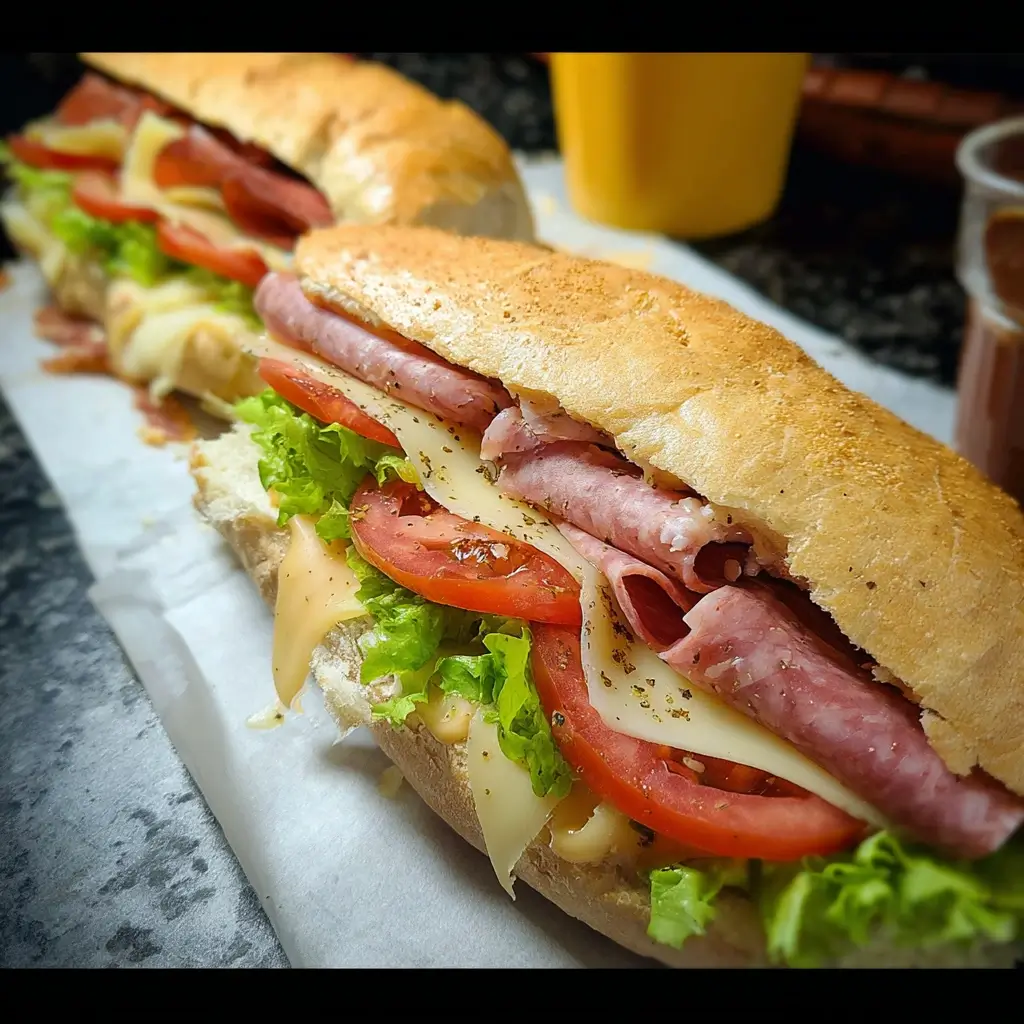 Triple Meat Sub Sandwich Recipe - My Tasteful Recipes