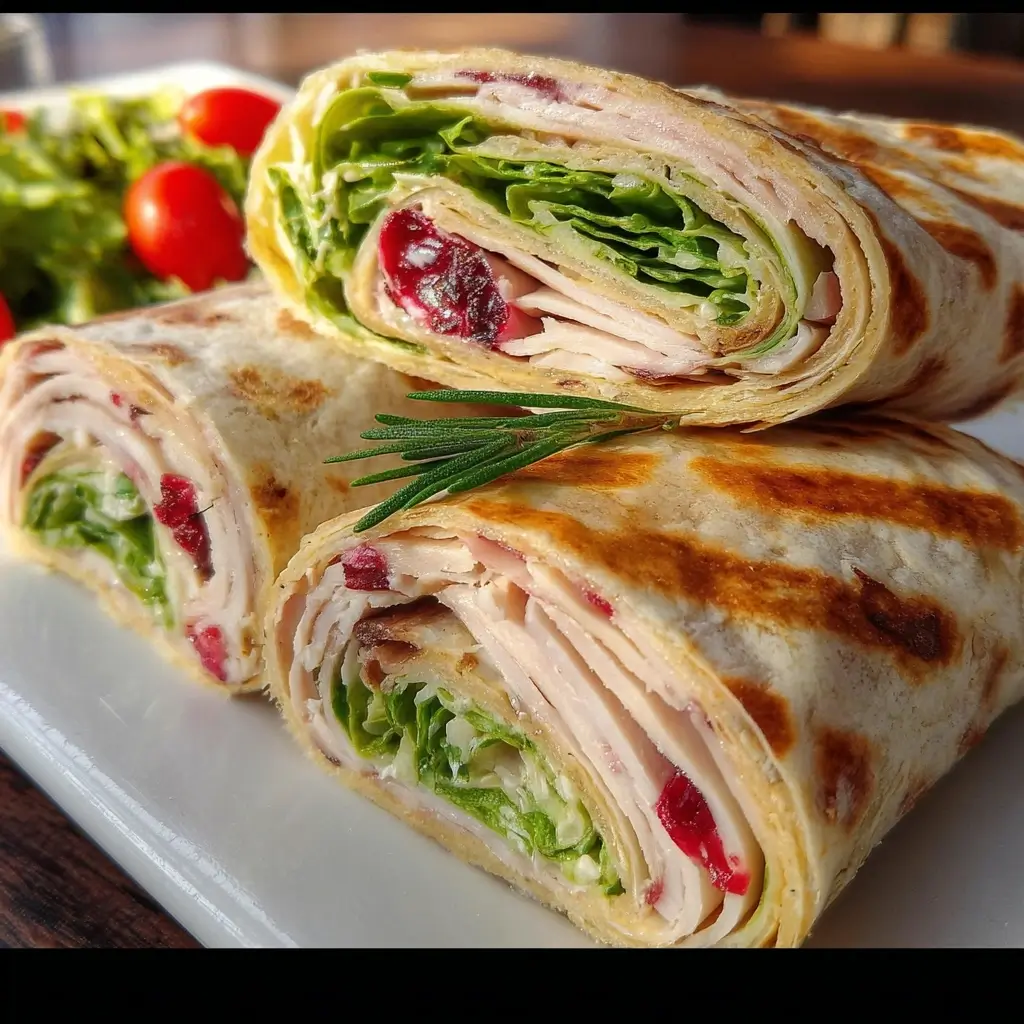 Turkey and Cranberry Wrap Recipe - My Tasteful Recipes