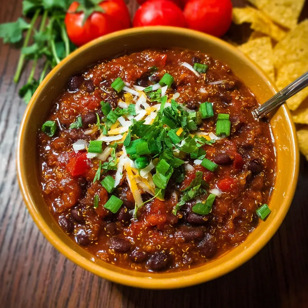 Black Bean Quinoa Chili Recipe - My Tasteful Recipes