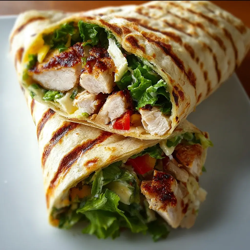 Grilled Chicken Salad Wrap Recipe - My Tasteful Recipes