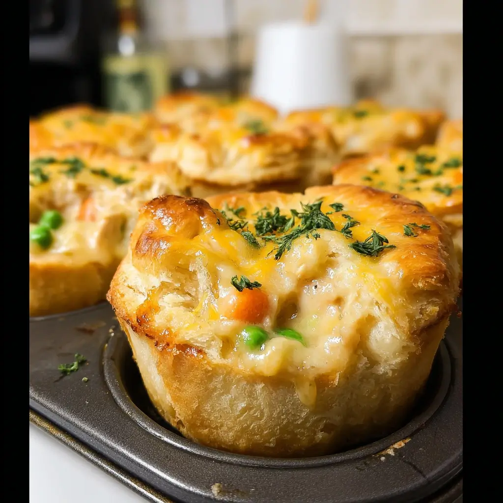 Mini Chicken Pot Pies Recipe - My Tasteful Recipes