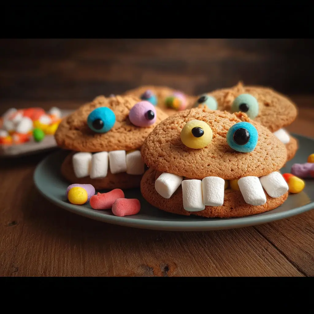 Chewy Monster Cookies with Marshmallows Recipe - My Tasteful Recipes