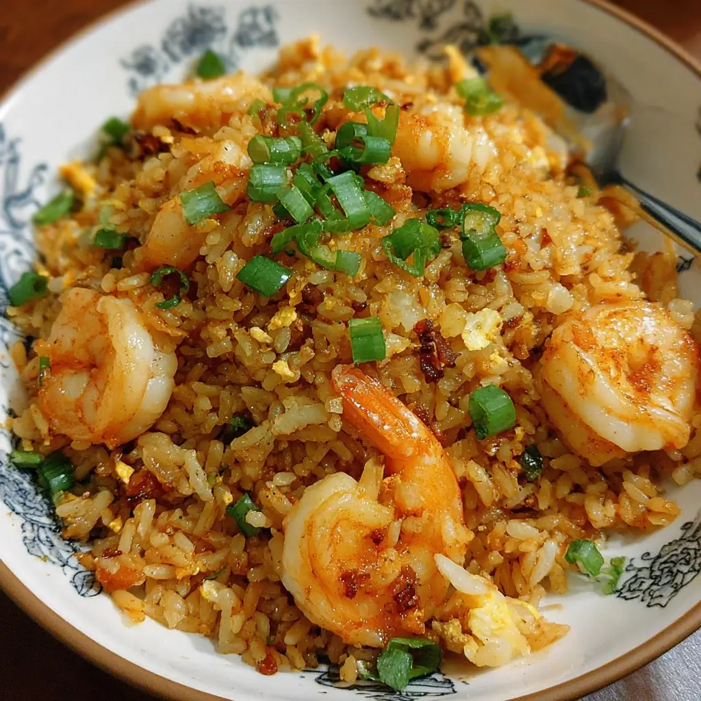 Spicy Shrimp Fried Rice Recipe - My Tasteful Recipes