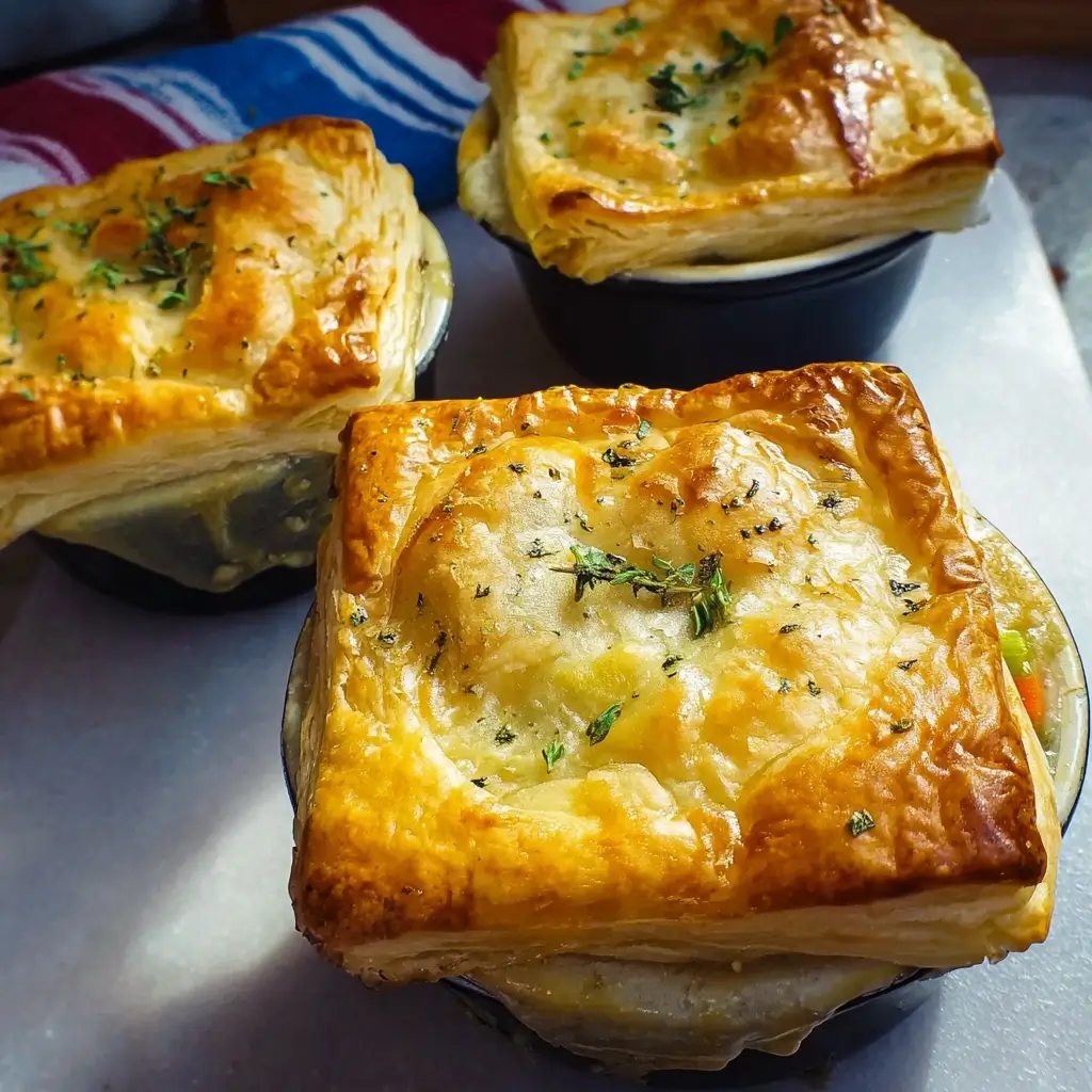 Turkey Pot Pie with Puff Pastry Recipe - My Tasteful Recipes