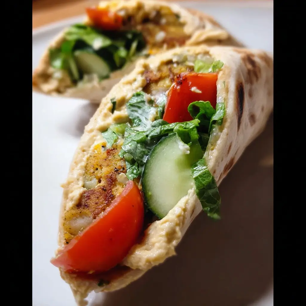 Vegetarian Hummus Wraps Recipe - My Tasteful Recipes
