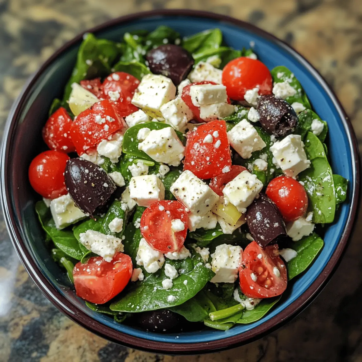 Easy Greek Spinach & Feta Salad with a Fresh, Zesty Kick - My Tasteful ...