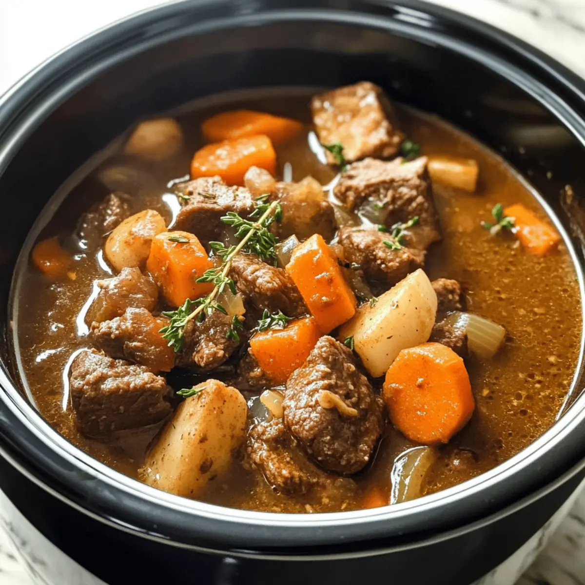 Easy Slow Cooker Beef Stew With Onion Soup Mix That Melts In Your Mouth ...