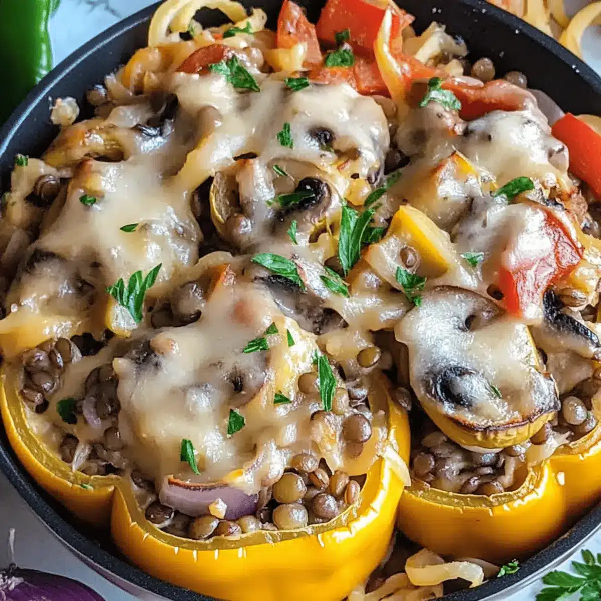 Easy Stuffed Bell Peppers with Lentils & Veggies for Homemade Bliss ...