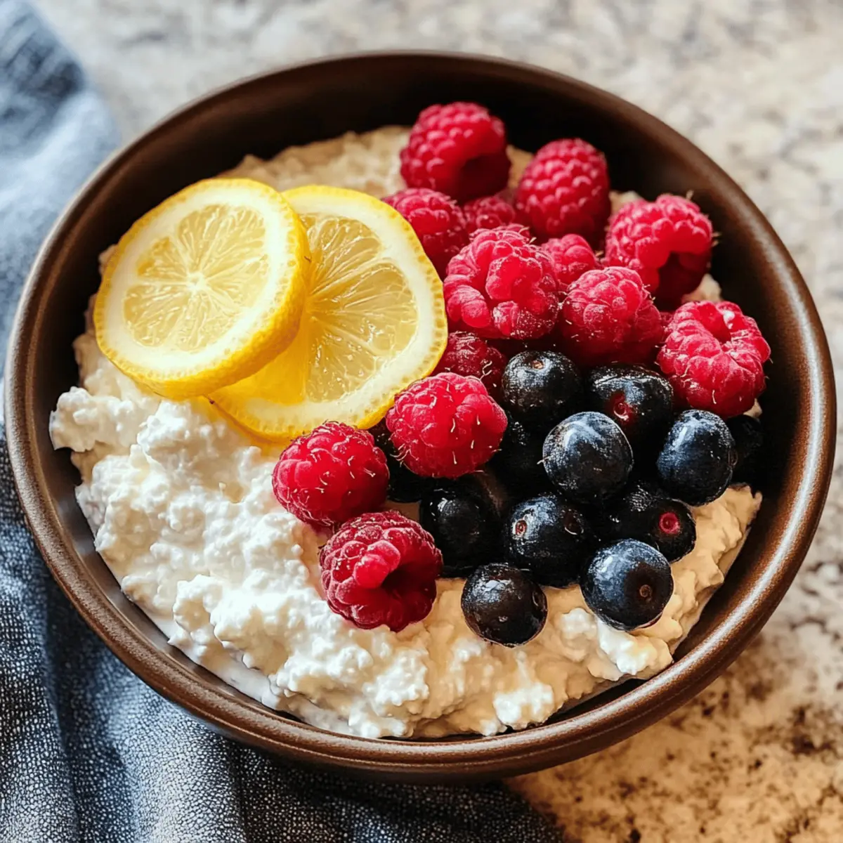 Easy Zesty Lemon Cottage Cheese Bowl with Berries Boosts Energy - My ...