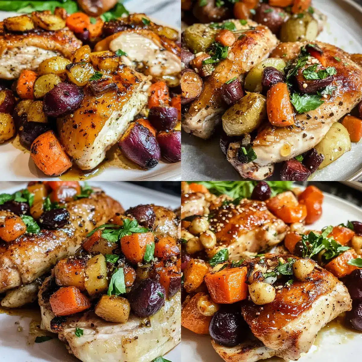 Juicy Honey-Mustard Glazed Chicken Thighs & Root Veg Magic - My ...