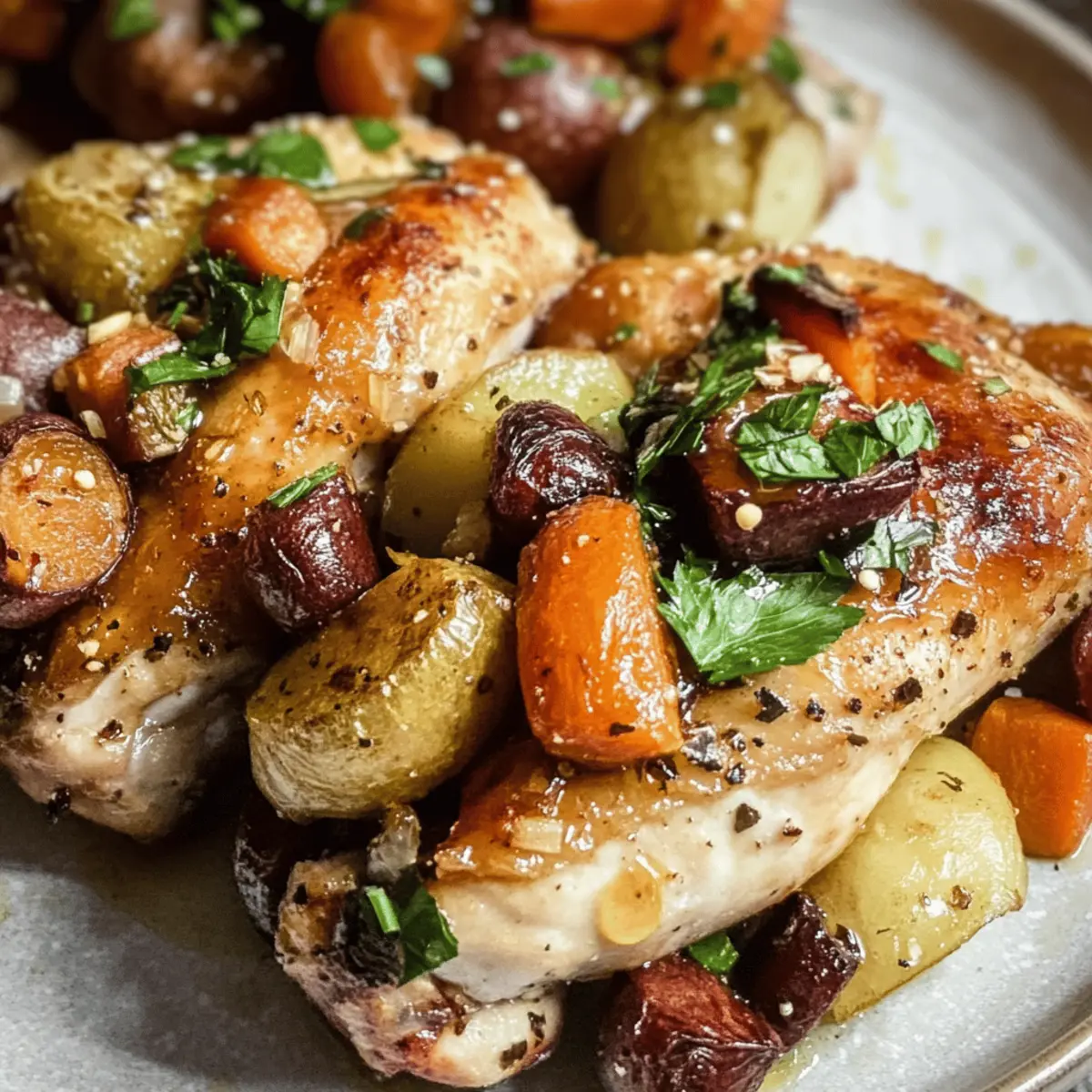 Juicy Honey-Mustard Glazed Chicken Thighs & Root Veg Magic - My ...