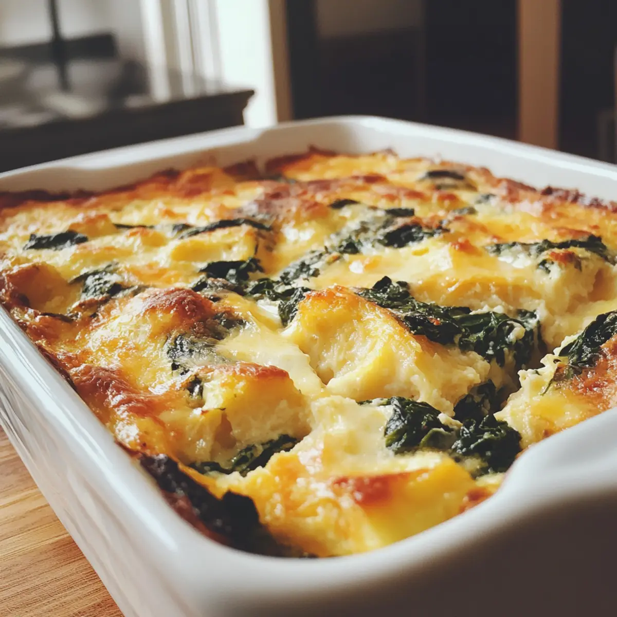 Easy Cheesy Spinach Breakfast Casserole That Feels Like Home - My ...