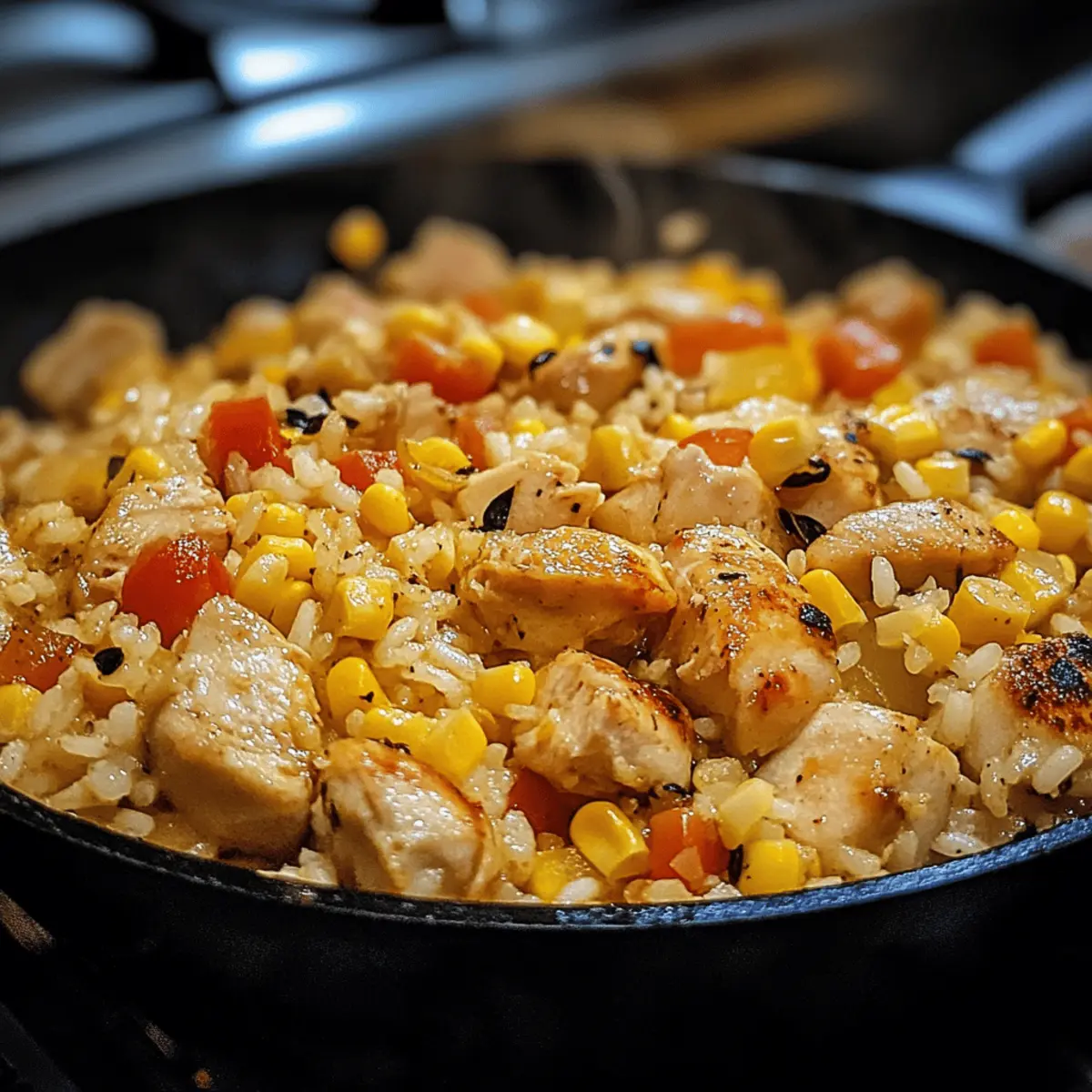 Easy Chicken & Sweet Corn Rice Skillet That’s Bursting with Flavor - My ...
