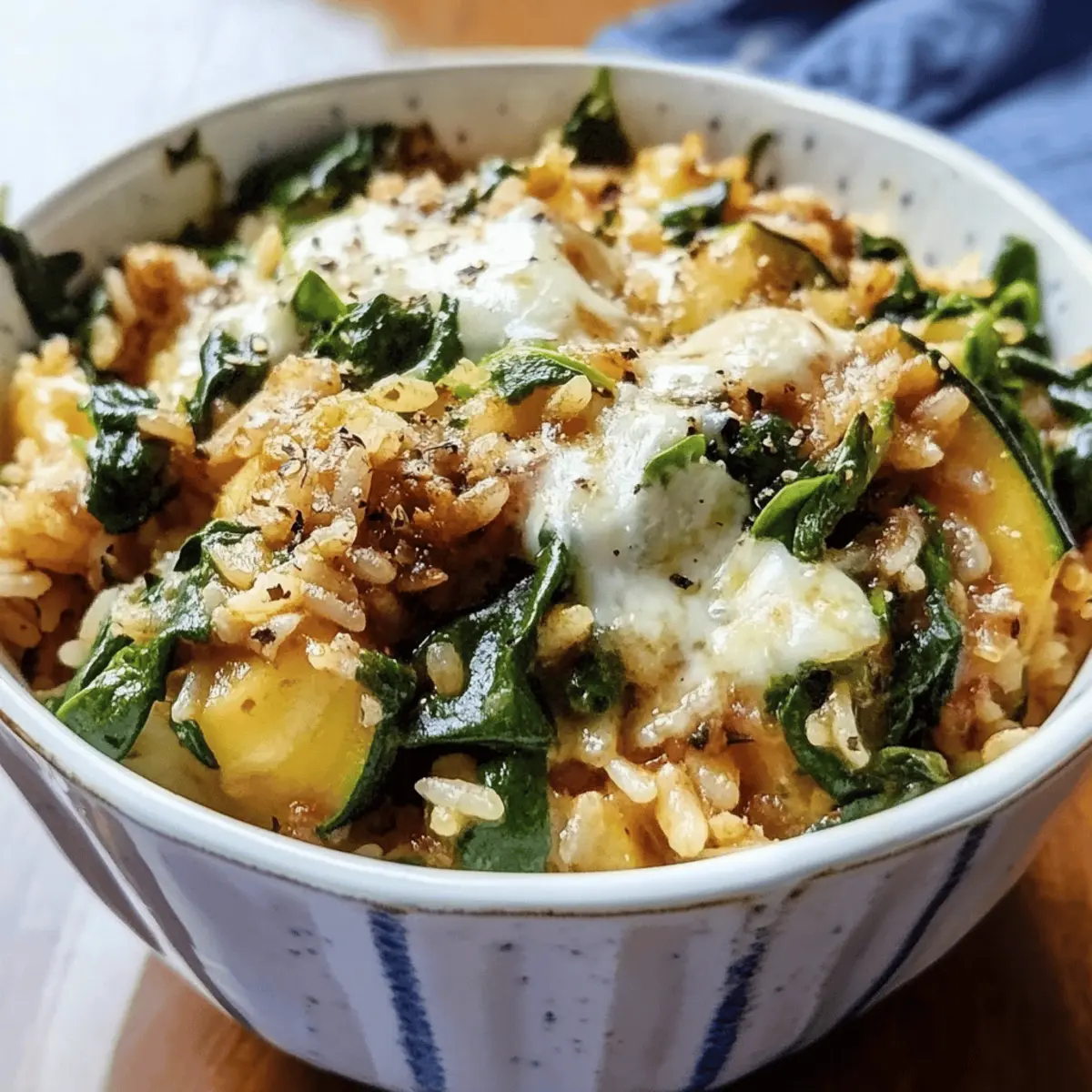 Easy Zucchini Spinach Rice Bowl That’s Bursting with Flavor - My ...