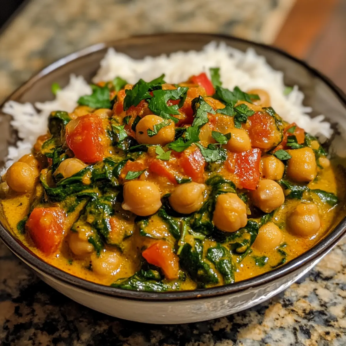 Easy Vegetarian Chickpea Spinach Curry with Bold, Creamy Flavor - My ...