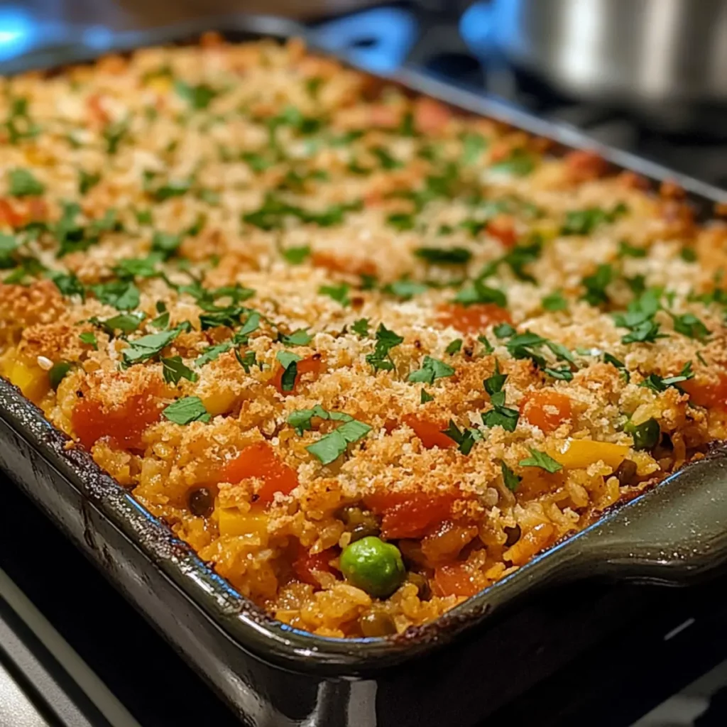 Easy Vegetarian Lentil Rice Bake Recipe for Cozy Comfort Meals - My Tasteful Recipes