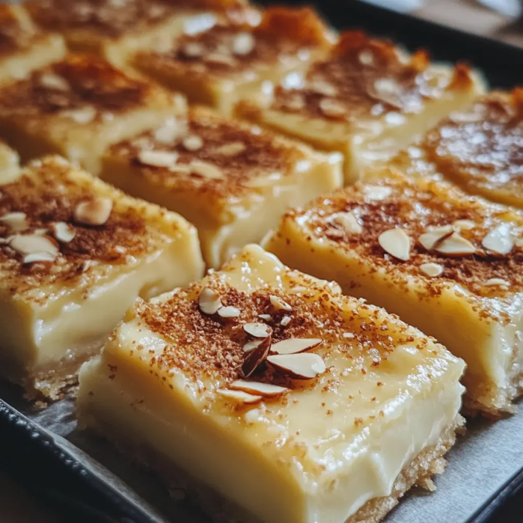 Easy Light Almond Custard Squares Recipe for a Delightful Treat - My ...