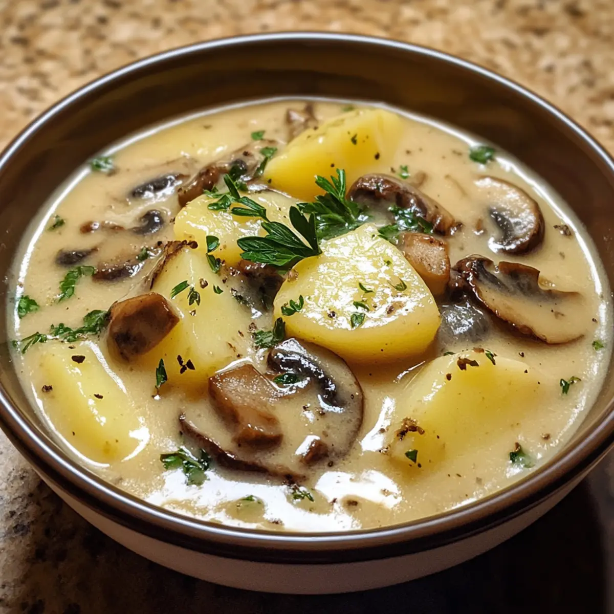 Creamy Garlic Mushroom Potato Soup Recipe to Soothe Your Soul - My ...