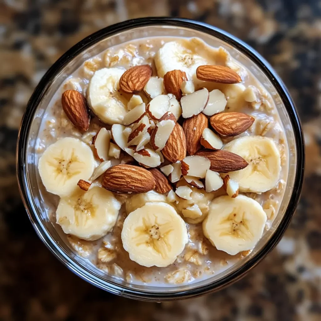 Easy Banana Almond Overnight Oats Recipe for a Creamy Morning Boost - My Tasteful Recipes