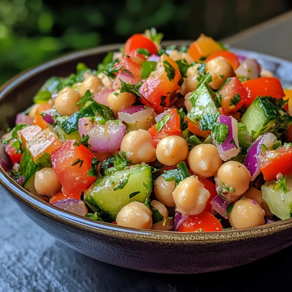 Easy Mediterranean Chickpea Salad Burst with Fresh, Zesty Flavors - My ...