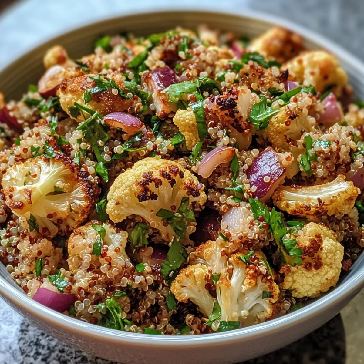 Easy Roasted Cauliflower & Quinoa Salad with Bold, Fresh Flavor - My ...