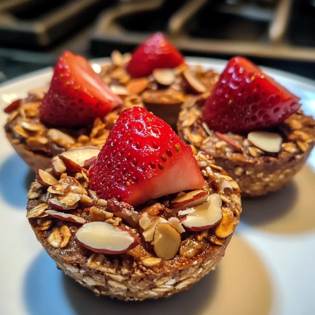 Easy Baked Strawberry Almond Oat Cups Recipe for Cozy Mornings - My ...